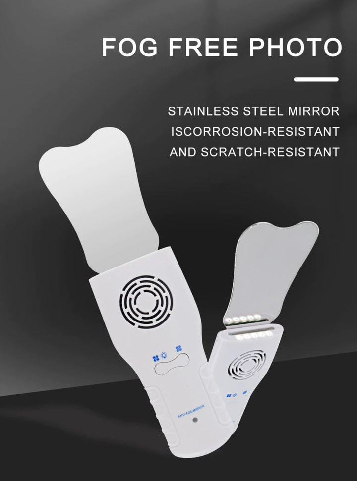 Dental Fog Free Photo Mirror - LED Lights - Rechargeable - $125.00